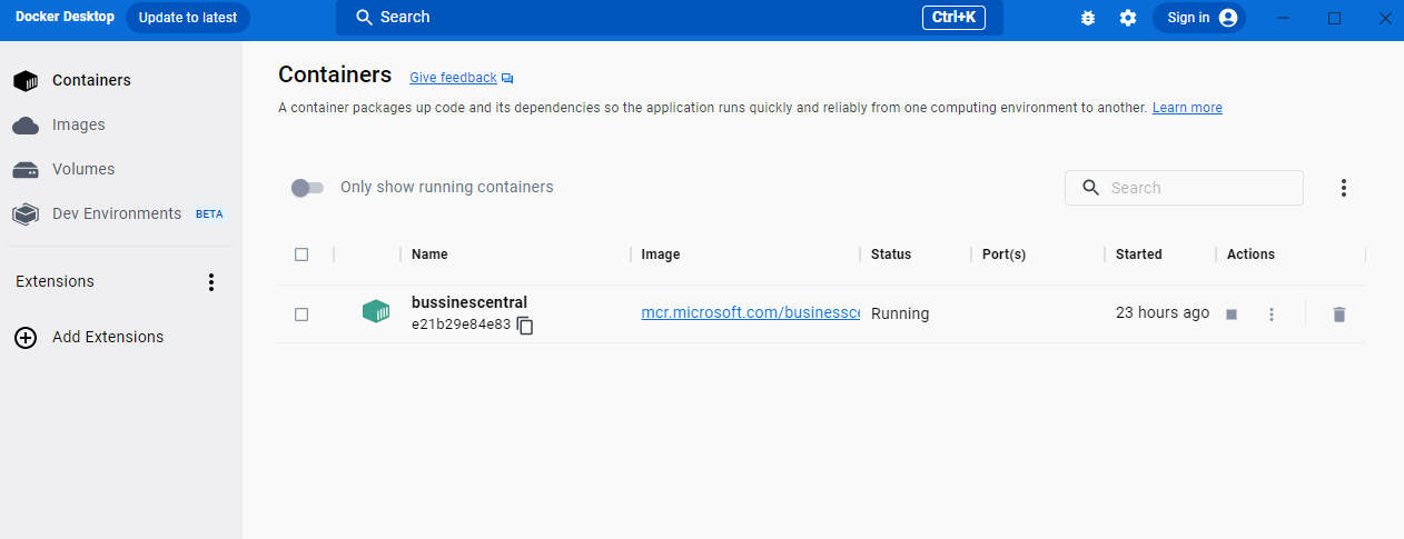 Business Central en nuestro equipo local con Docker - Daniel Córdoba Cárdenas